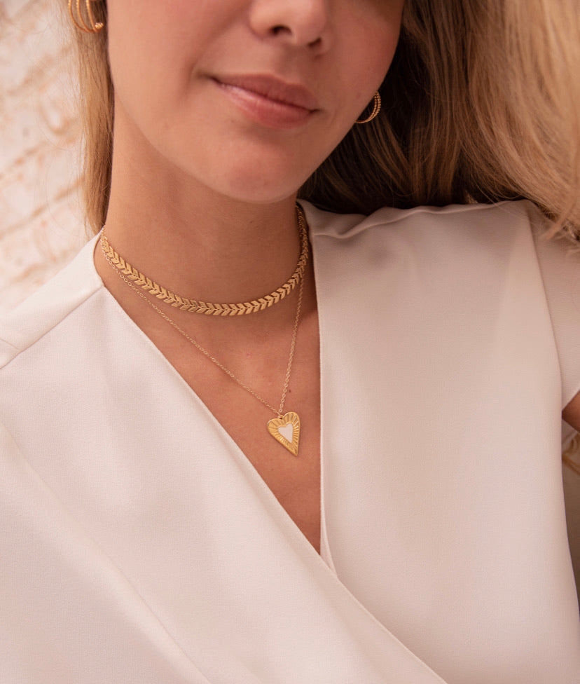 Choker + Cadena Corazón – Tienda Marvi